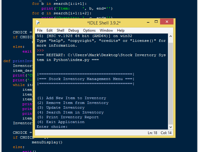 Stock Inventory System In Python Free Source Code SourceCodester